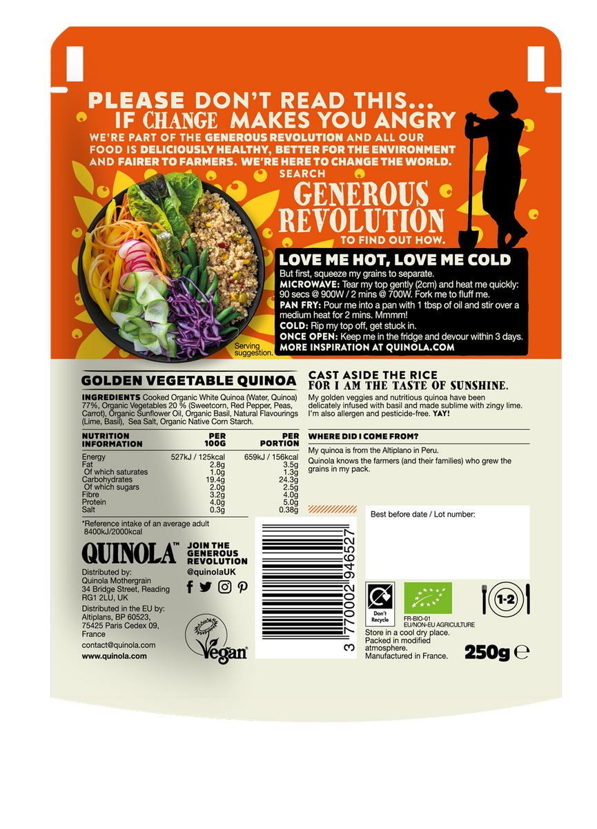 Golden Vegetable Quinoa – Quinola